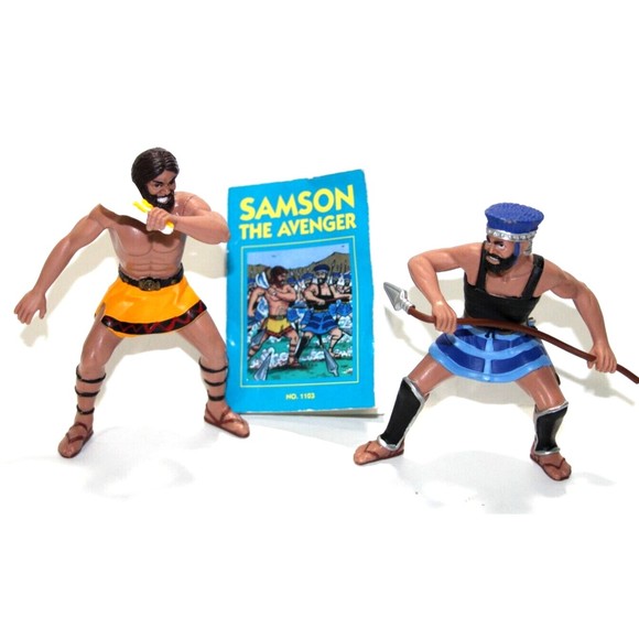 New Ventures | Toys | Holyland Heroes Samson Fight Philistines Bible ...